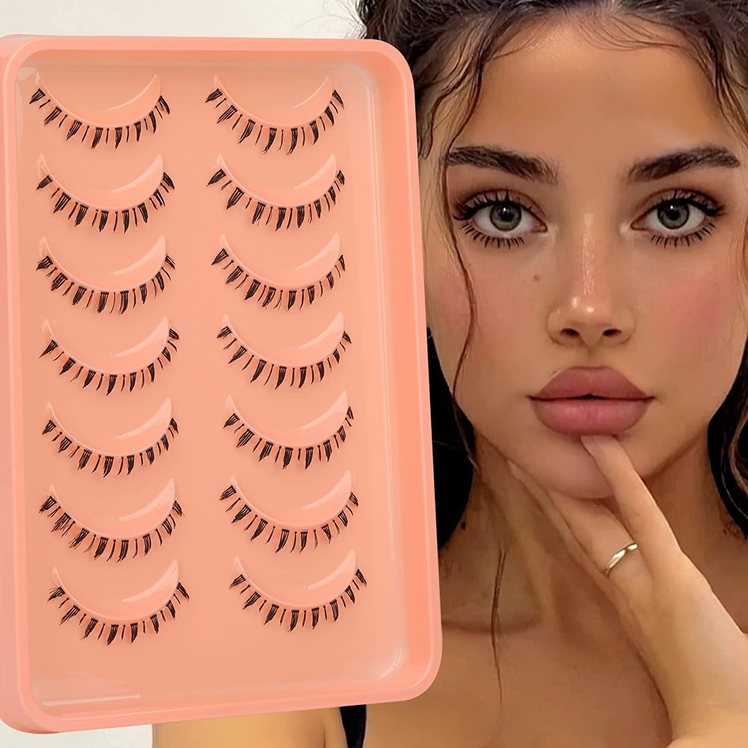 Bottom Lashes Japanese Manga Style Spiky Anime Lower Lashes Clear Band ...