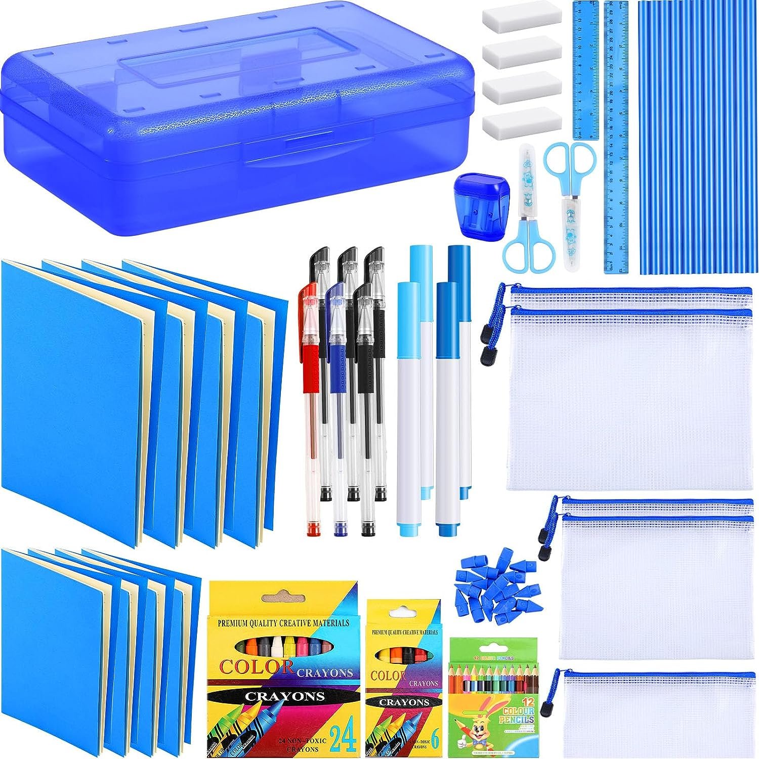 137 Pcs School Supplies Kit Back to School Essentials Bulk Includes ...