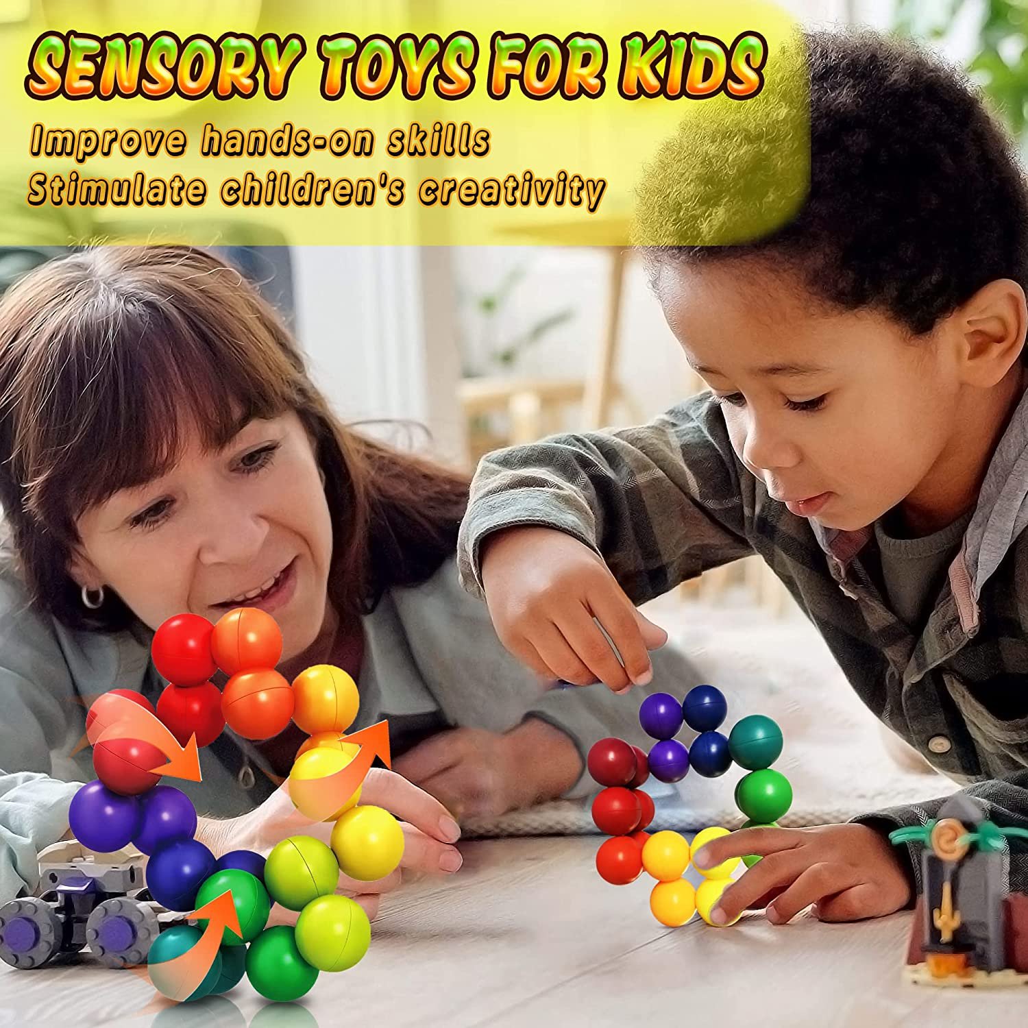 Autism Sensory Toys for Kids Toddler, 0.7IN Autistic Travel Toys ...