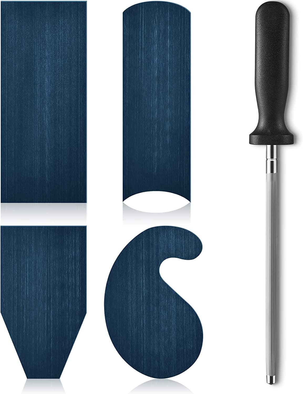 Cabinet Scraper Burnisher with 4 Piece Multi Shaped Scraper Set ...