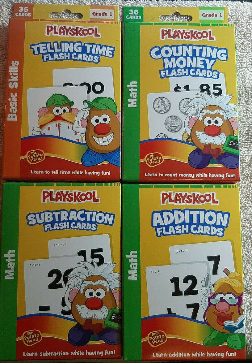4 Different Sets Playskool Flashcards Grade 1 Math Great for ...