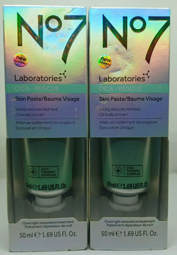 Lot of 2 New No7 Laboratories Cica-Rescue Skin Paste 50ml/1.69Fl Oz,