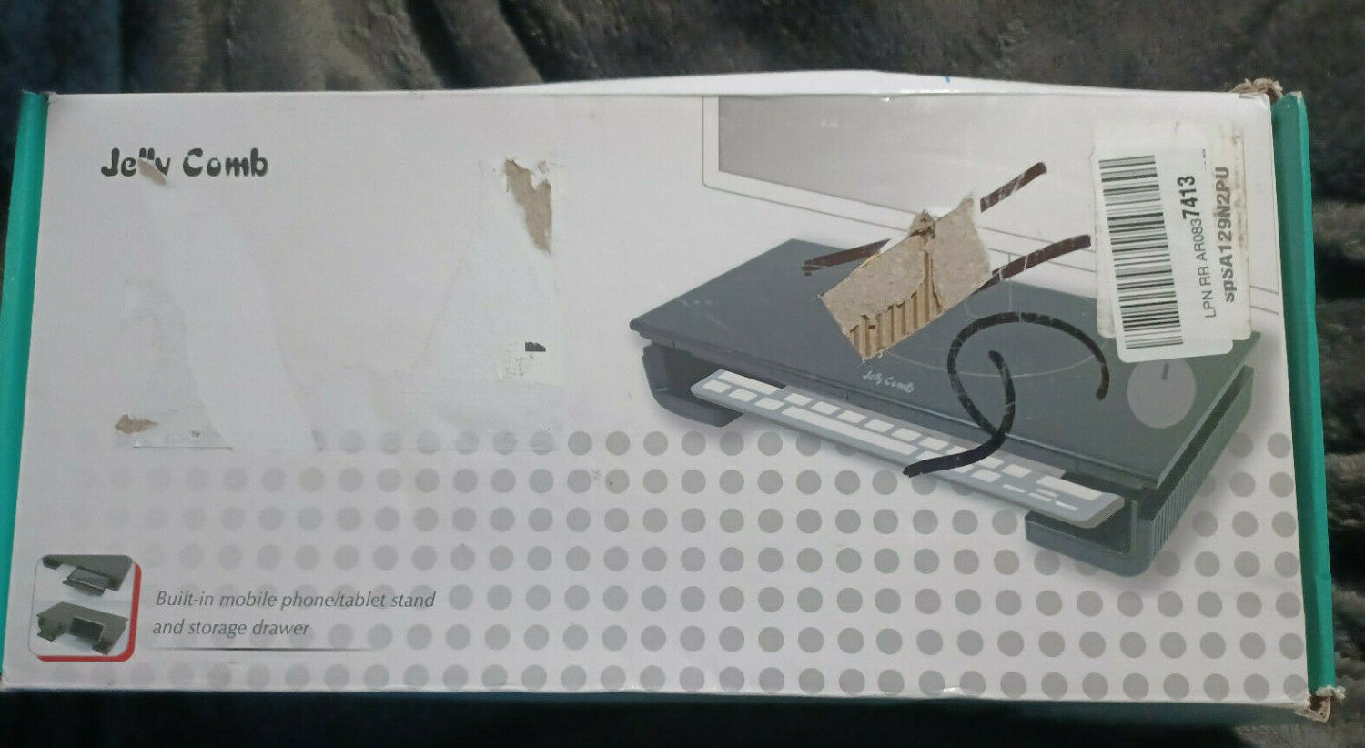 Jelly Comb Monitor Riser Stand Adjustable Width White Smart Space NEW ...