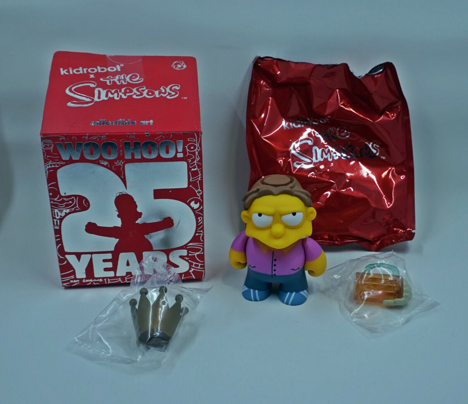Kidrobot The Simpsons 25th Anniversary Series 3" Barney Plow King Vinyl Toy