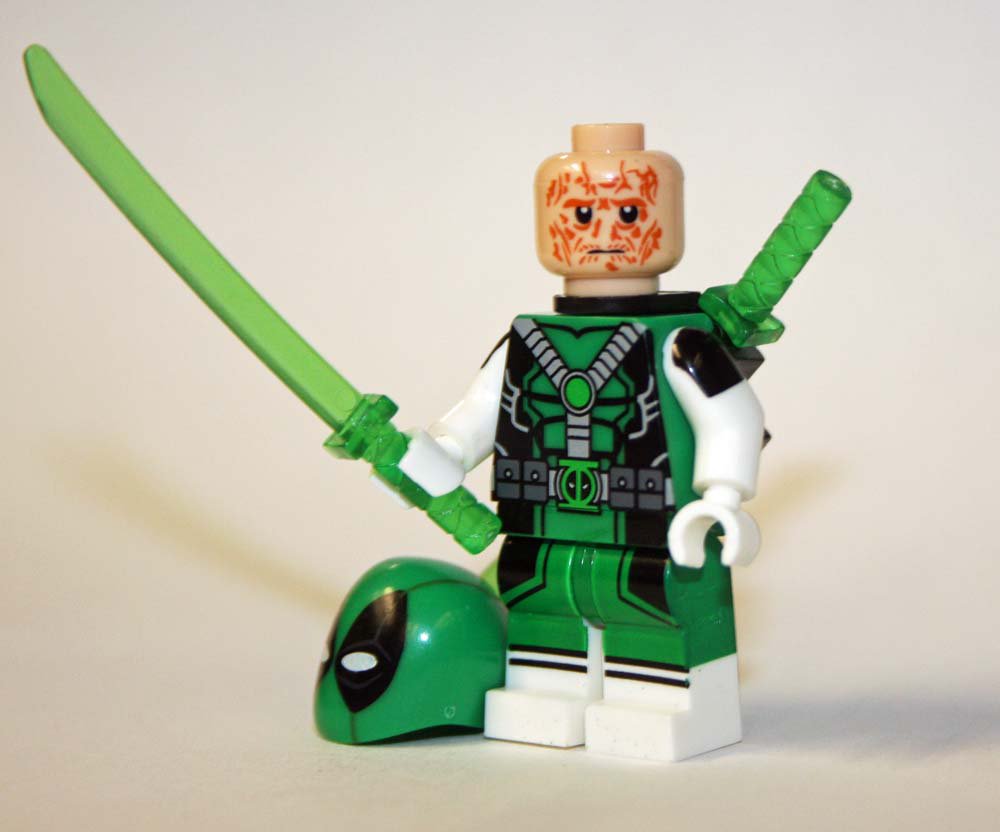 Deadpool Green Outfit Marvel Comic Custom Minifigure Toys