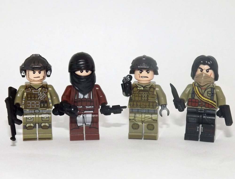 Terrorist Special Forces Army military group 2 Custom Minifigure Toys
