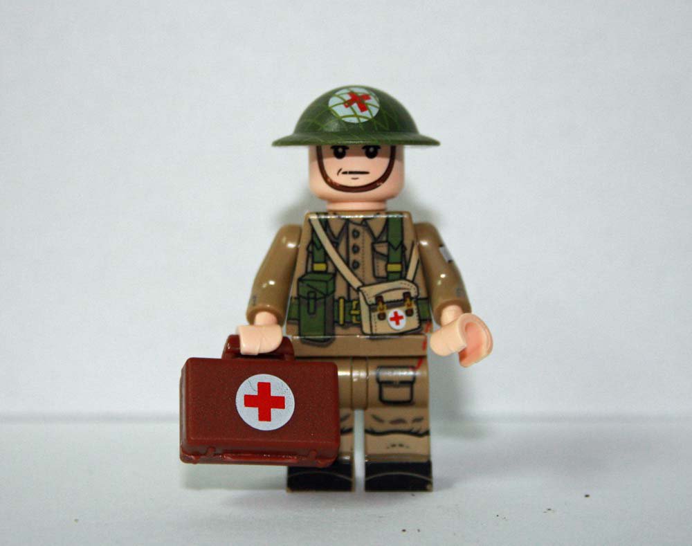 British soldier WW2 medic Custom Minifigure Toys