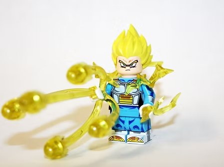 Vegeta Light Blue Dragon Ball Super Z Yellow Weapon Minifigure US Seller