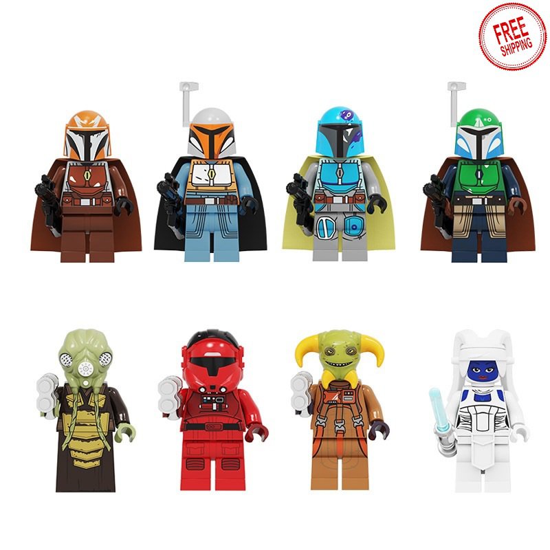 8 PCS SET Star Wars Minifigures Mandalorian Zuckuss Aayla Mini figure ...