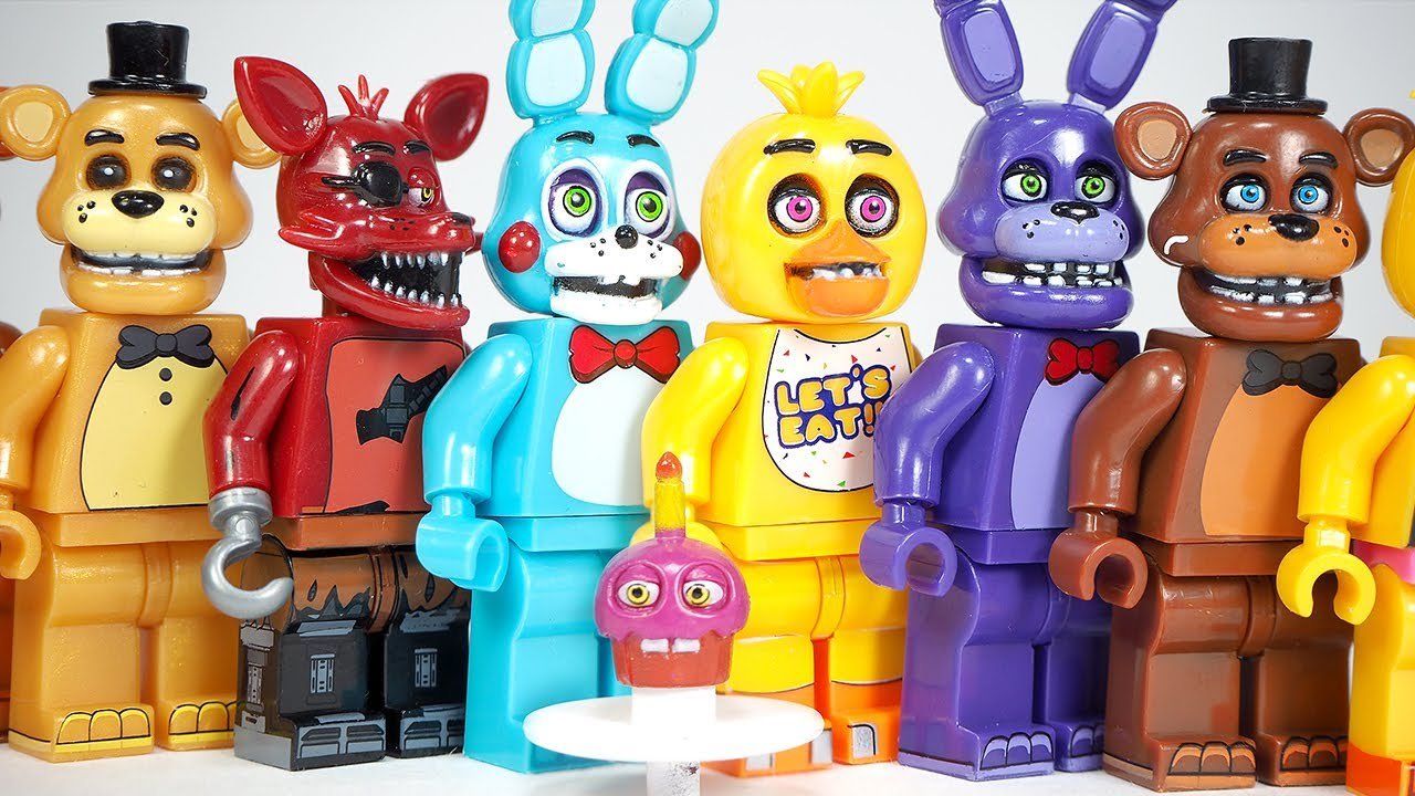 Five Nights at Freddy's Chica Bonnie Foxy Freddy Golden Minifigure ...