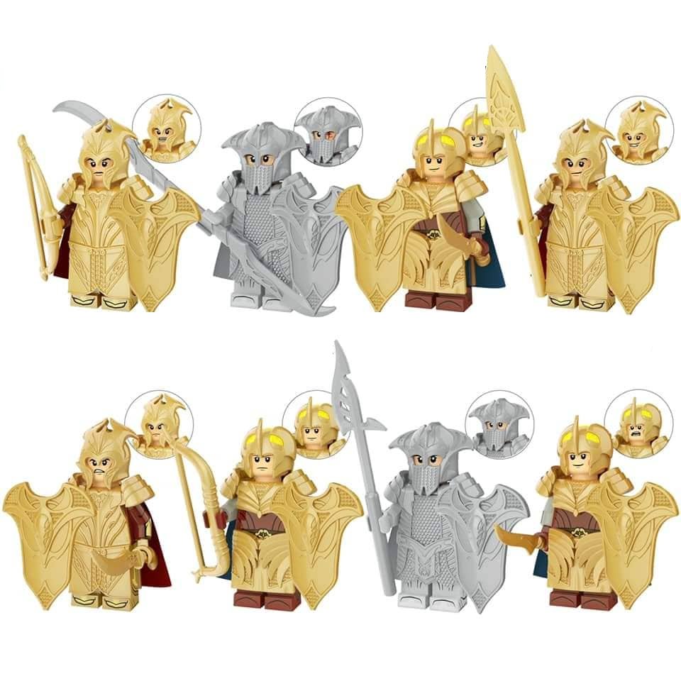 Various Lord of the Rings Armored Elven Elf Soldiers Hobbit Minifigure ...