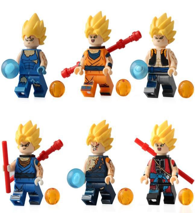 Dragon Ball Z Gogeta Vegeta Xeno Goku Vegeto Manga Anime Minifigure ...