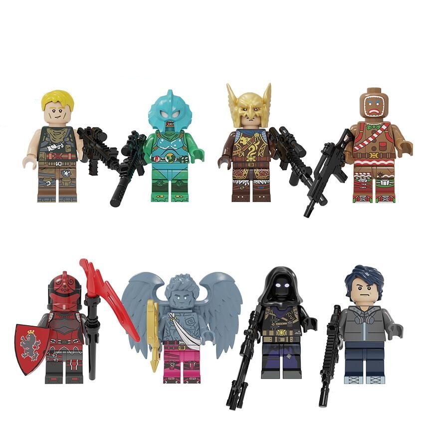 Fortnite Battle Jonesy Moisty Merman Merry Red Knight Love Ranger Raven Minifigure Compatible Lego