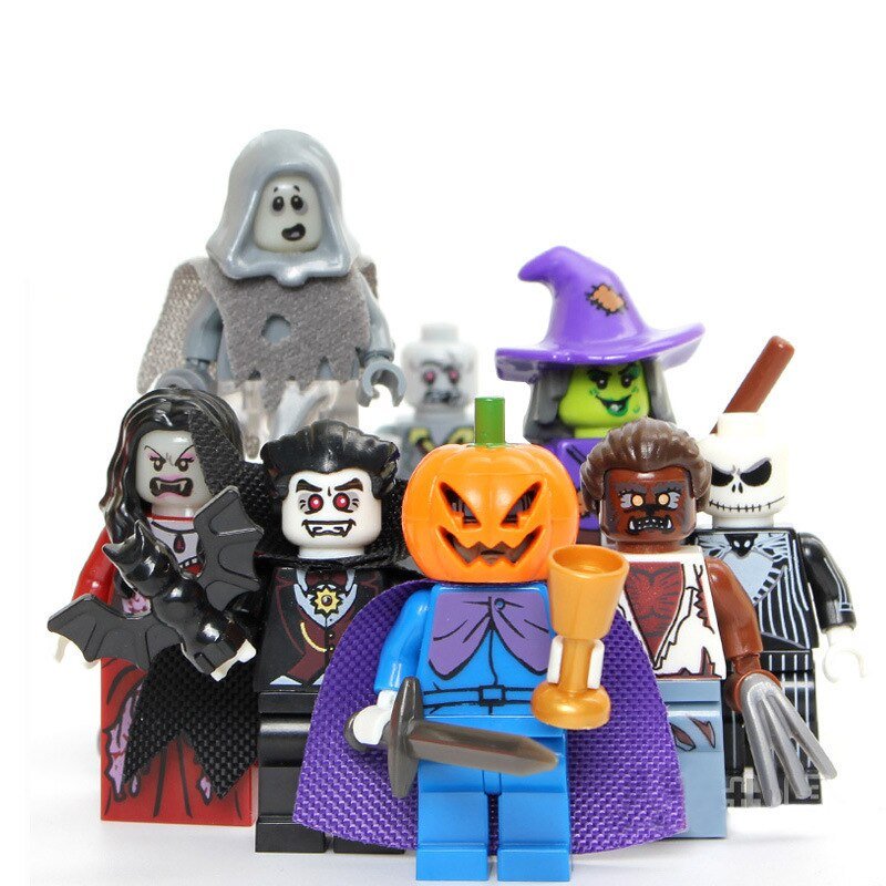 Horror Minifigs Halloween Witch Skellington Zombie Scooby Doo Werewolf ...