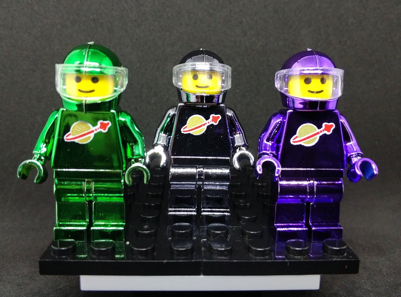 Colored Chrome Painted Classic Spaceman Minifigs Minifigure Compatible Lego