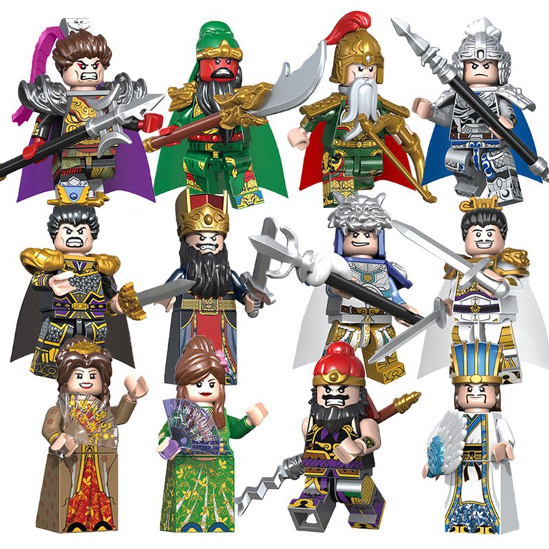 12 PCS SET Three Kingdoms Lu Bu Ma Chao Dong Zhuo Diao Chan Zhao Zhong ...