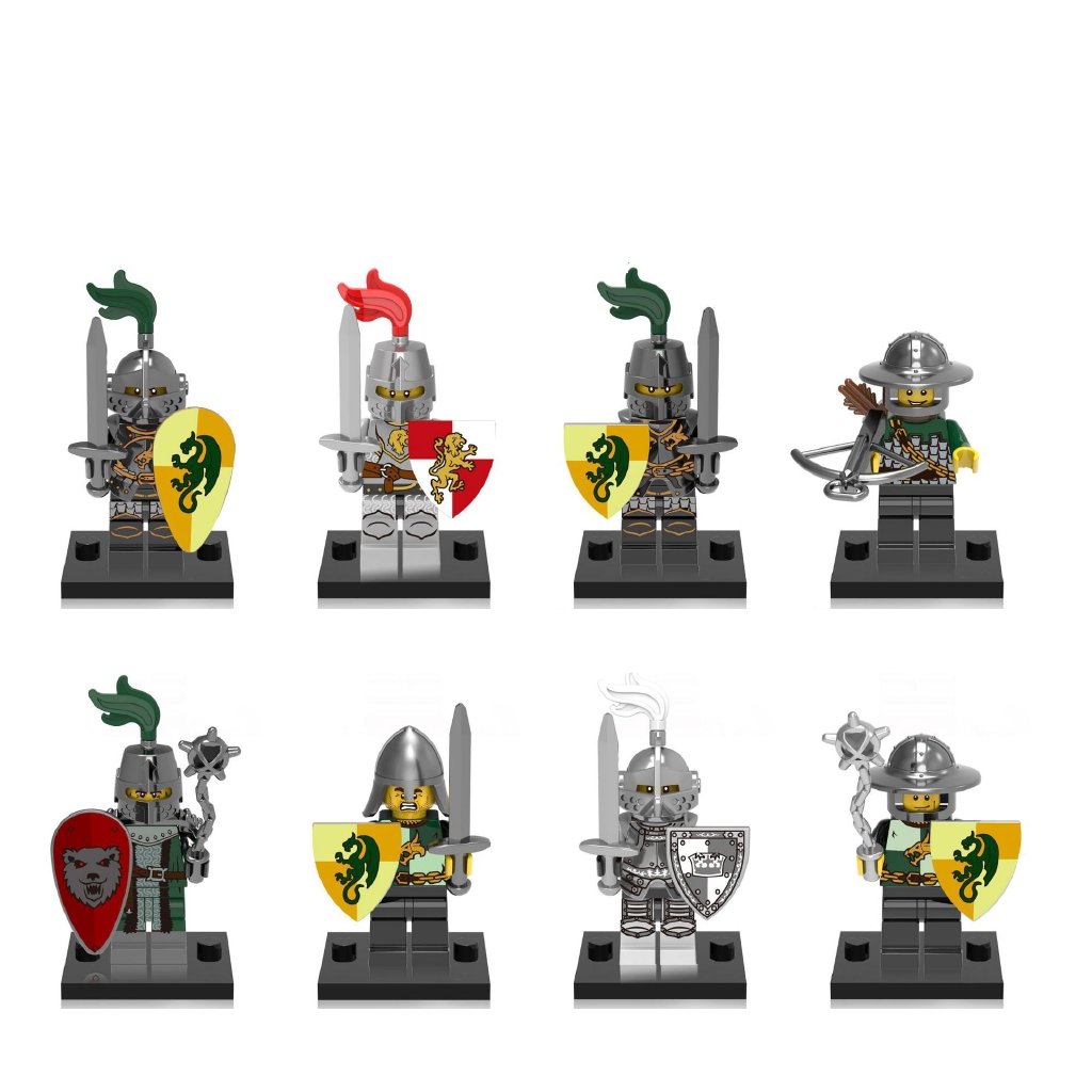 Medieval Fantasy Knights Warriors Minifigs Minifigure Compatible Lego ...