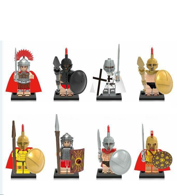 Gladiator Roman Crusader Spartan Warrior Minifigure Compatible Lego ...