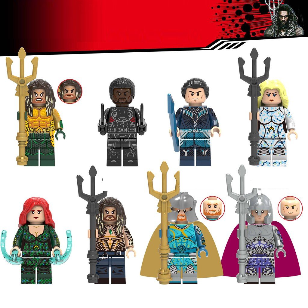 Aquaman Black Manta Vulko Atlanna Mera Aquaman Nereus Orm Minifigure ...