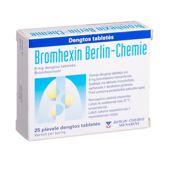 Bromhexin 8mg ( Bisolvon ) Berlin Chemie 50 Pills For Treatment ...