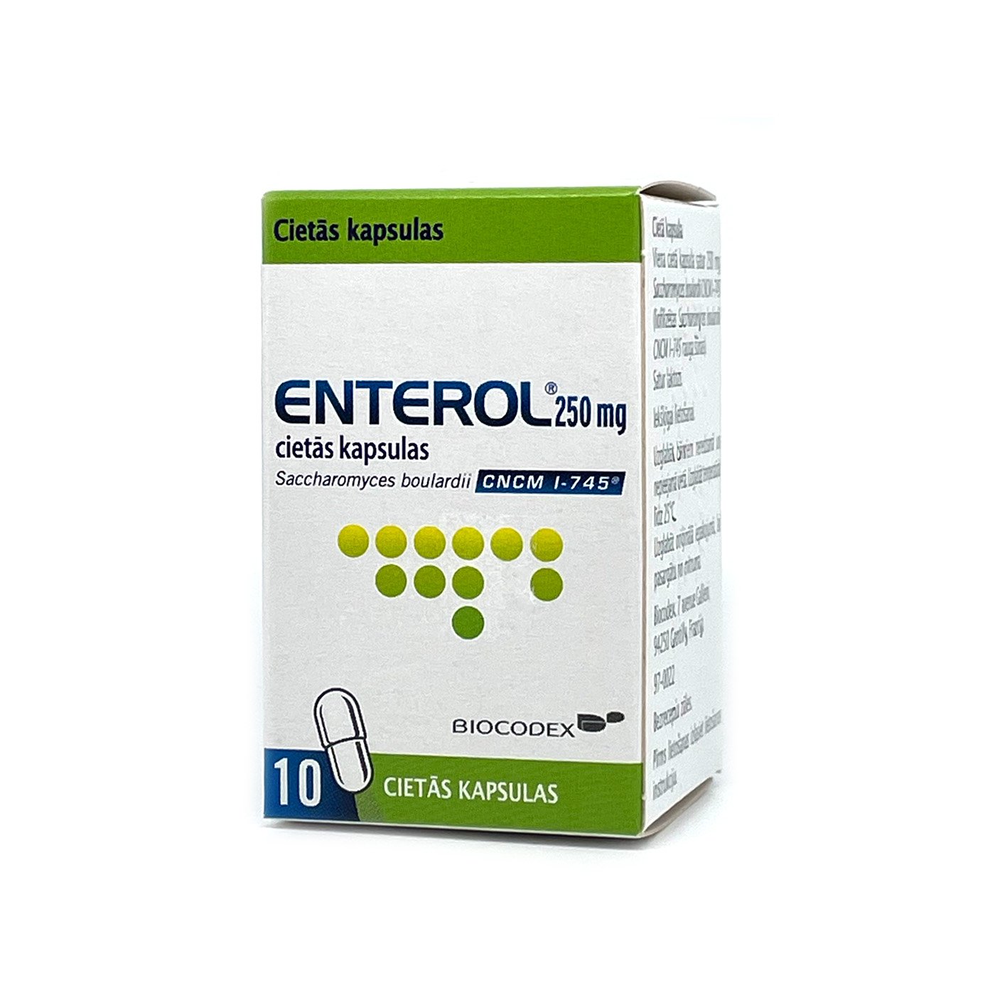 Enterol 250mg Diarrhoea Acute Infections Treatment Probiotic 10 Capsules