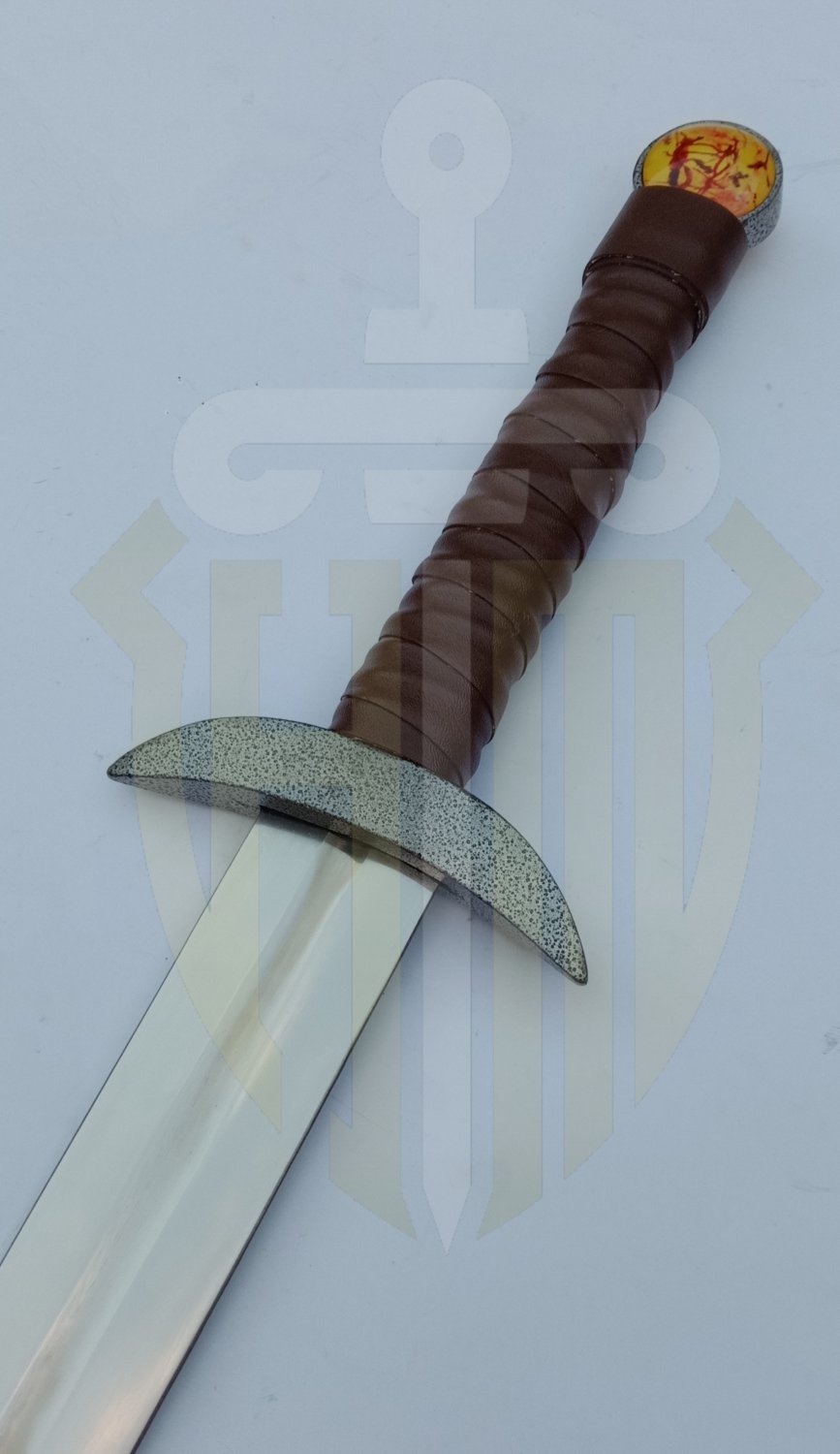 Full Tang Serpent Breath Sword of Uhtred with Scabbard and Sheath (Brown)