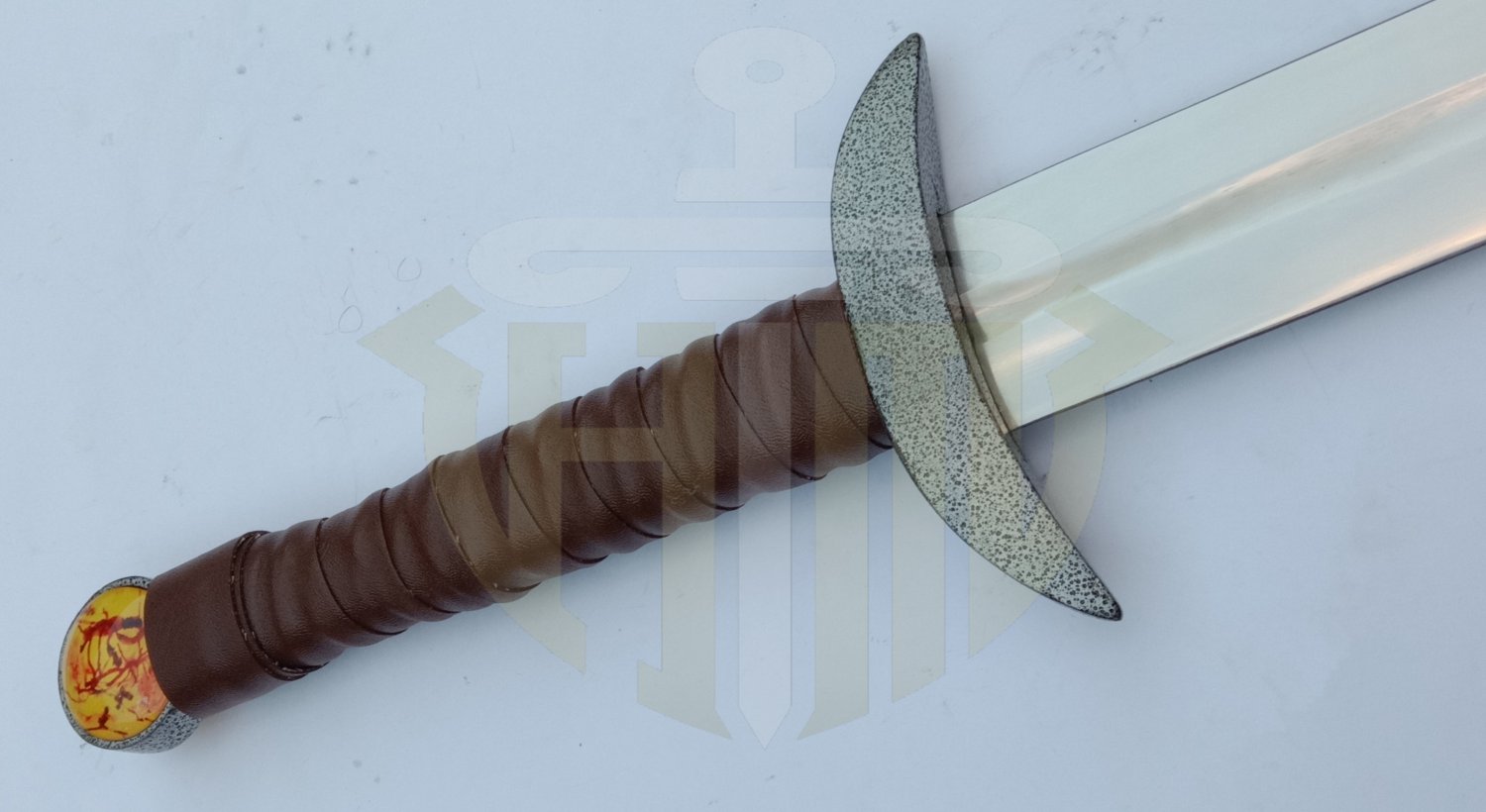 Full Tang Serpent Breath Sword of Uhtred with Scabbard and Sheath (Brown)