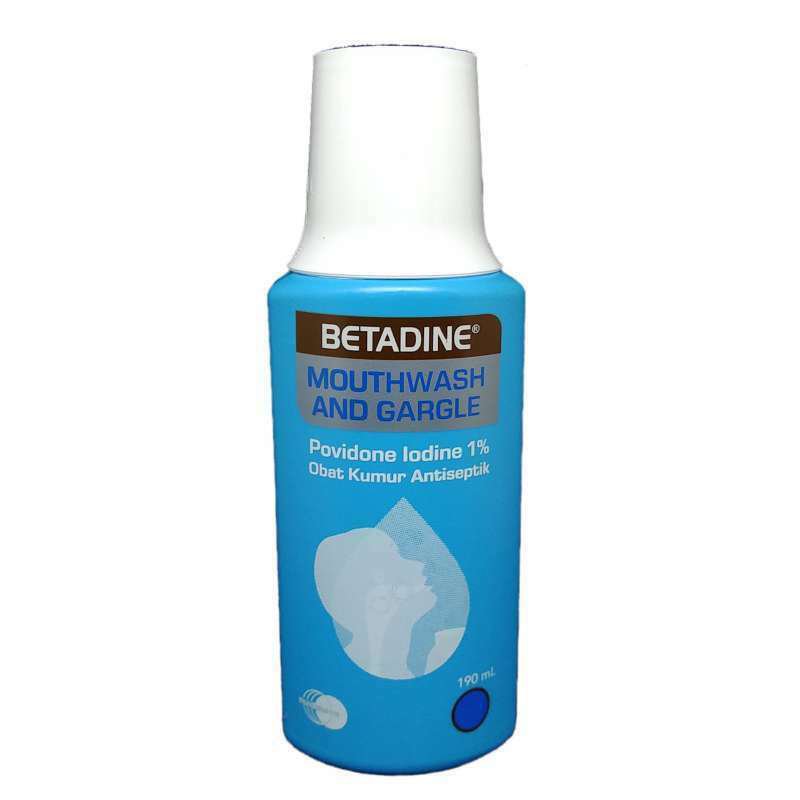 BETADINE Gargle & Mouth Wash 190ml Povidone Iodine For Mouth Ulcer Sore ...