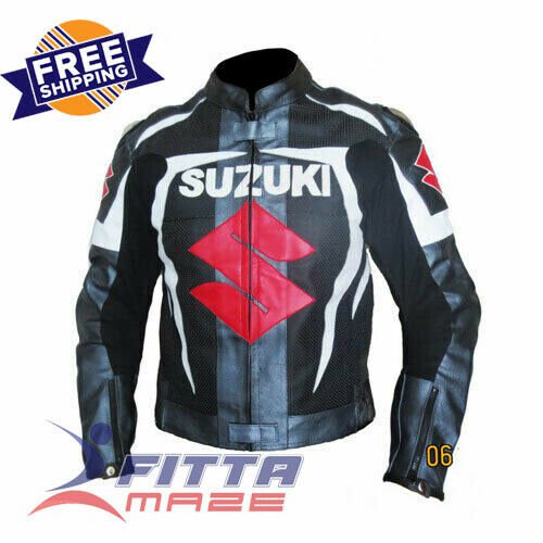 Suzuki Motorbike Riding Jacket-Motorcycle Leather Racing Jacket