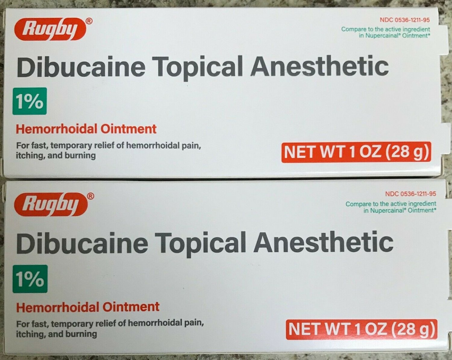 Dibucaine Ointment 1% Hemorrhoidal & Topical Analgesic - 2 Pack EXP:1/23