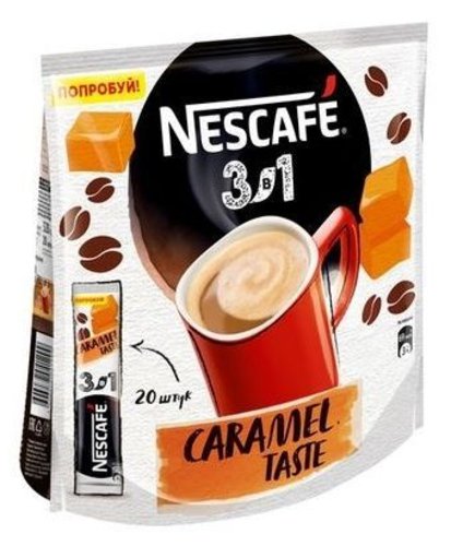 NESCAFE Caramel Taste 3in1 Instant Coffee 20 Sticks 350g 12oz