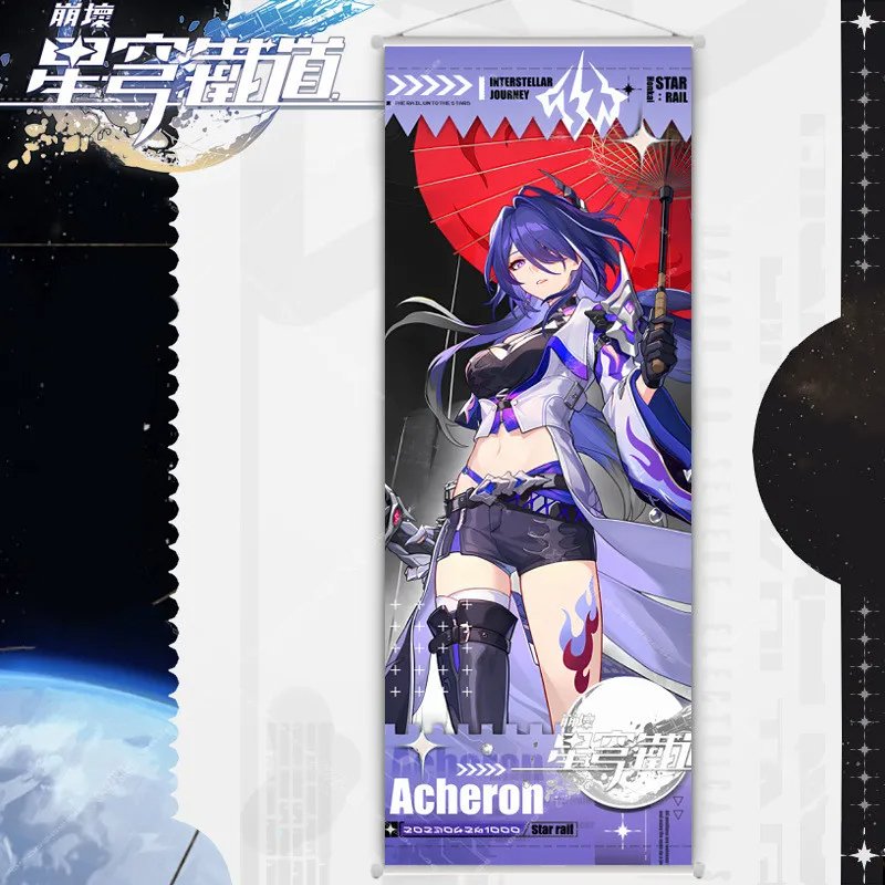 Poster Honkai Star Rail Action Figure Acheron Scroll Canvas Painting ...