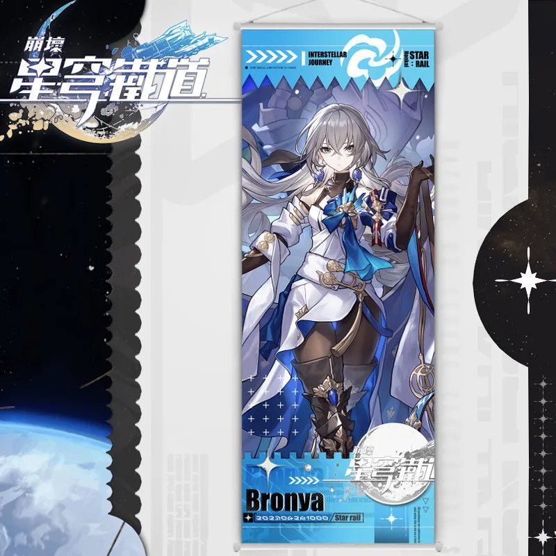 Poster Honkai Star Rail Action Figure Bronya Scroll Canvas Painting ...