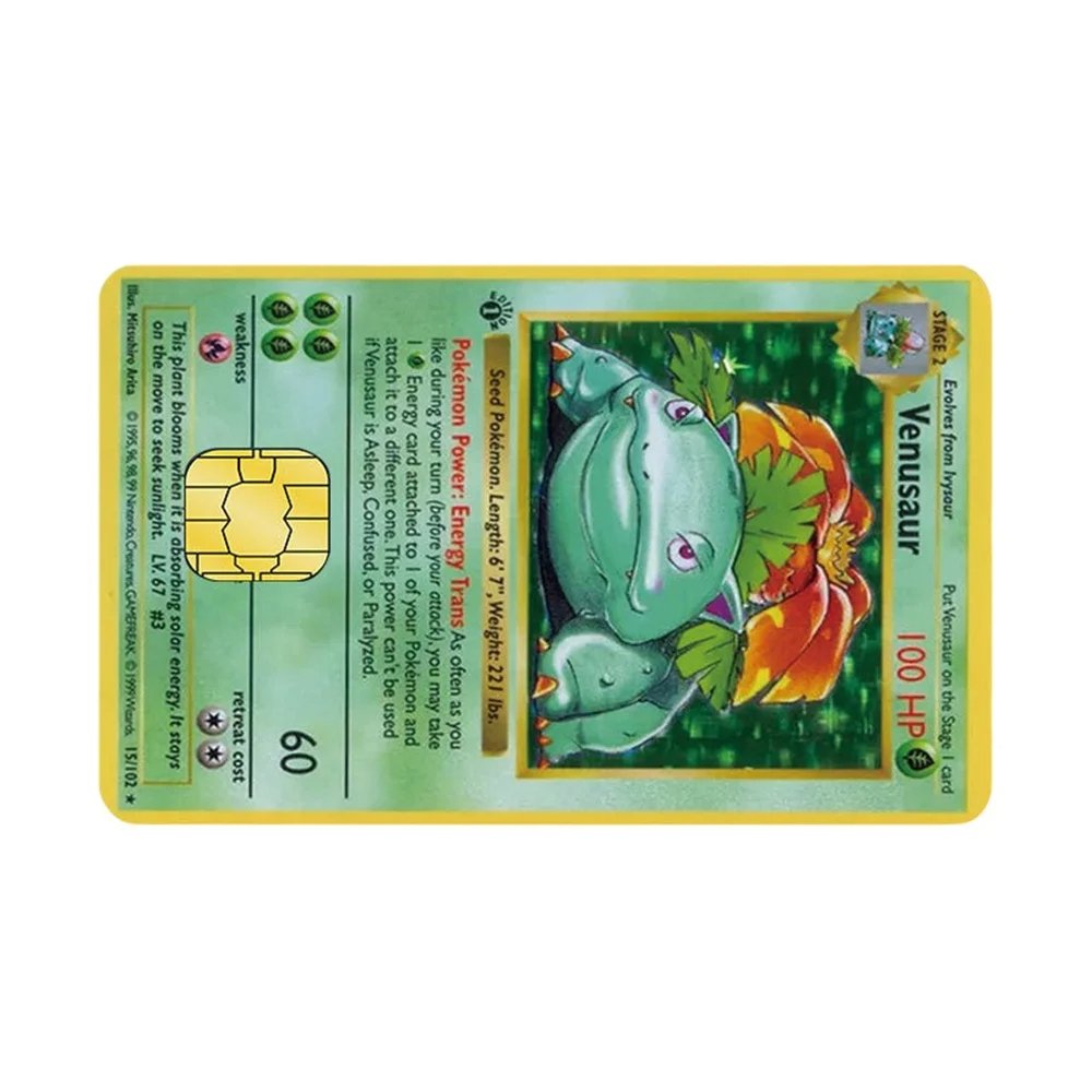 Pokemon Anime Bank Credit Card Stickers Waterproof Scratch Resistant ...