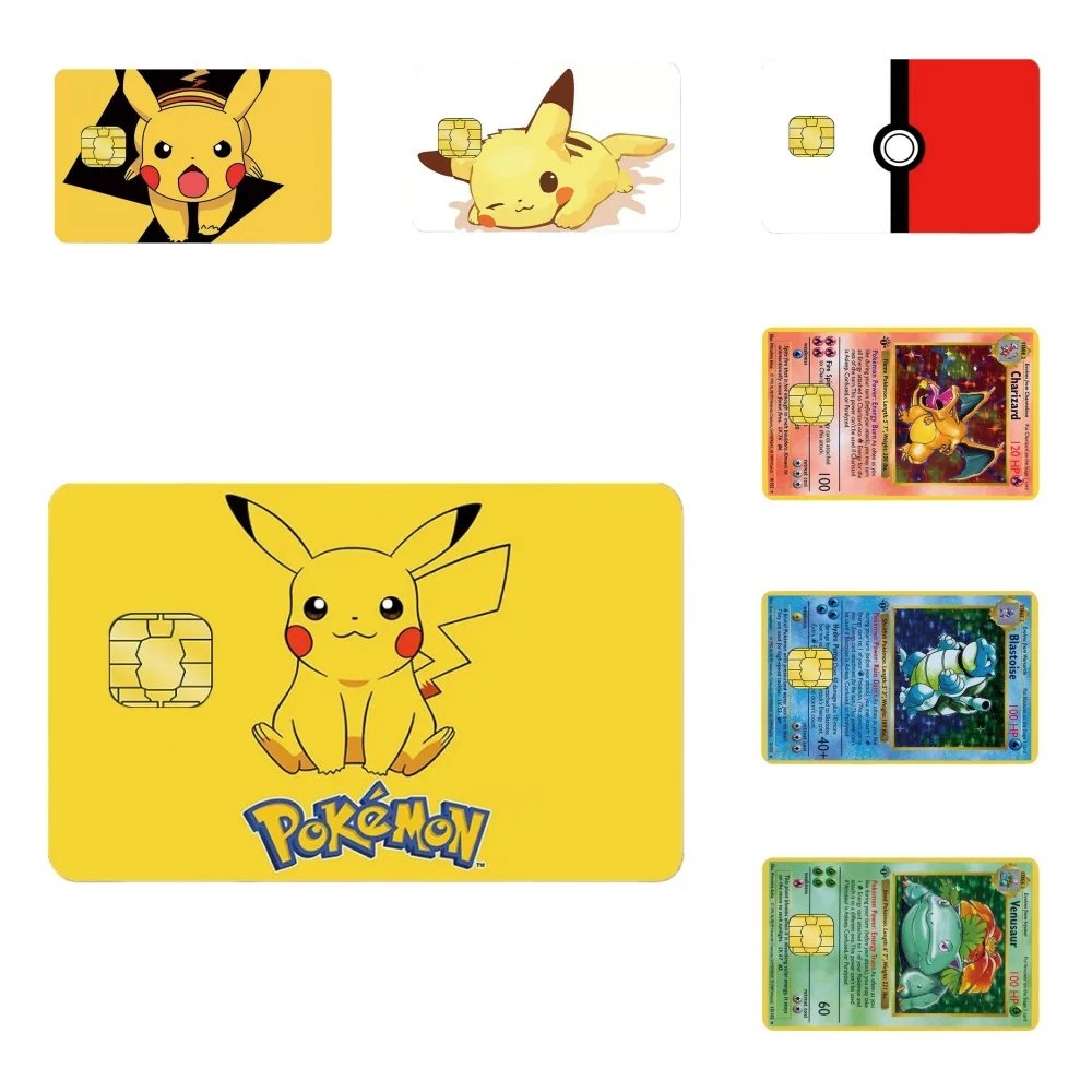 Pokemon Anime Bank Credit Card Stickers Waterproof Scratch Resistant ...