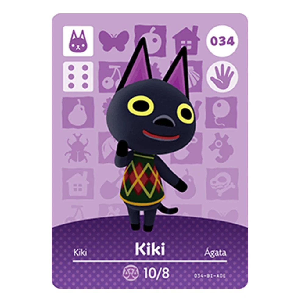 Amiibo Card KIKI Hot Game Animal Crossing NS Switch 3DS Game Set Fun Collect Mini NFC