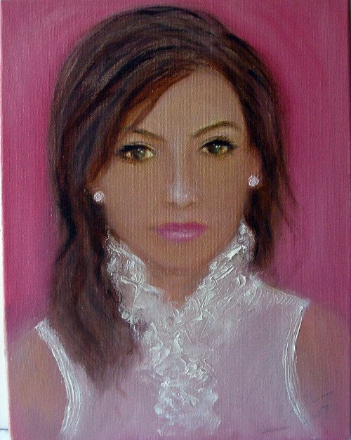 Christine ARTIST Original Oil Paintings GIRL WITH PEARL EARRINGS 2007 ...