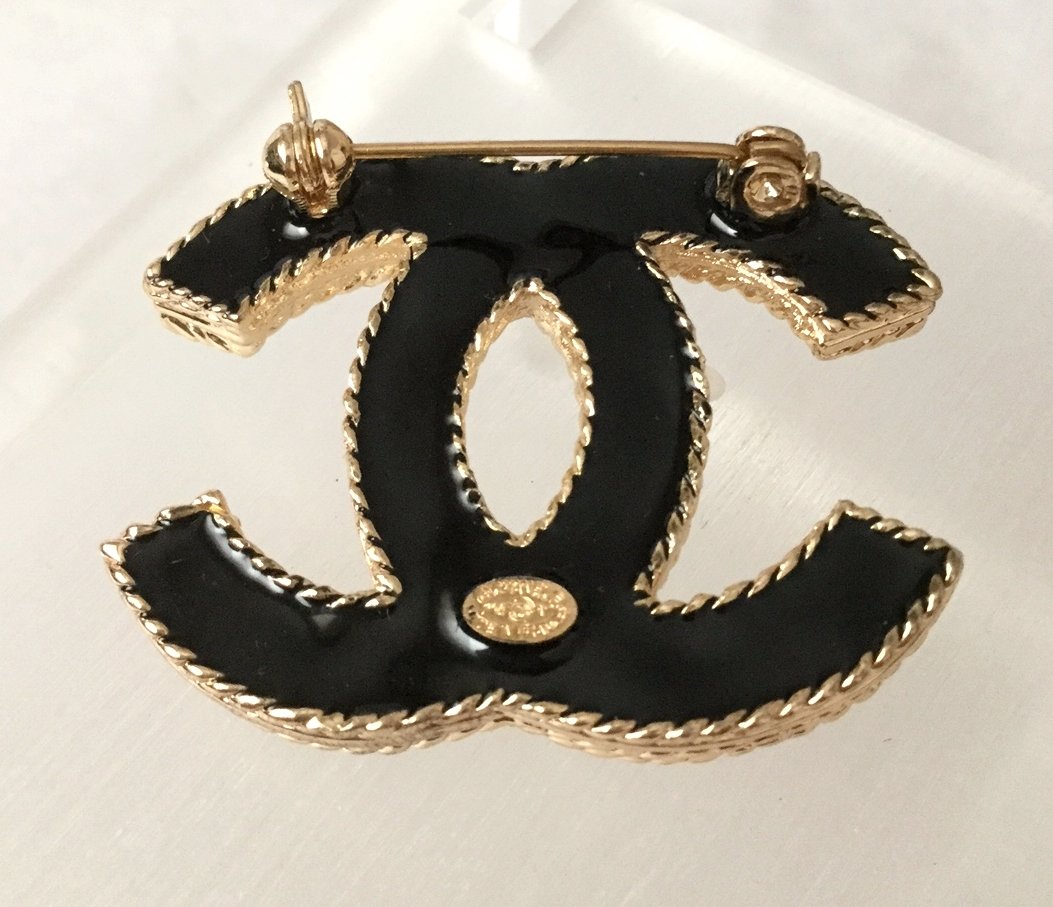 CHANEL Fashion Brooch Pin GOLD Super Bling Shine Rhinestone 2016 ...