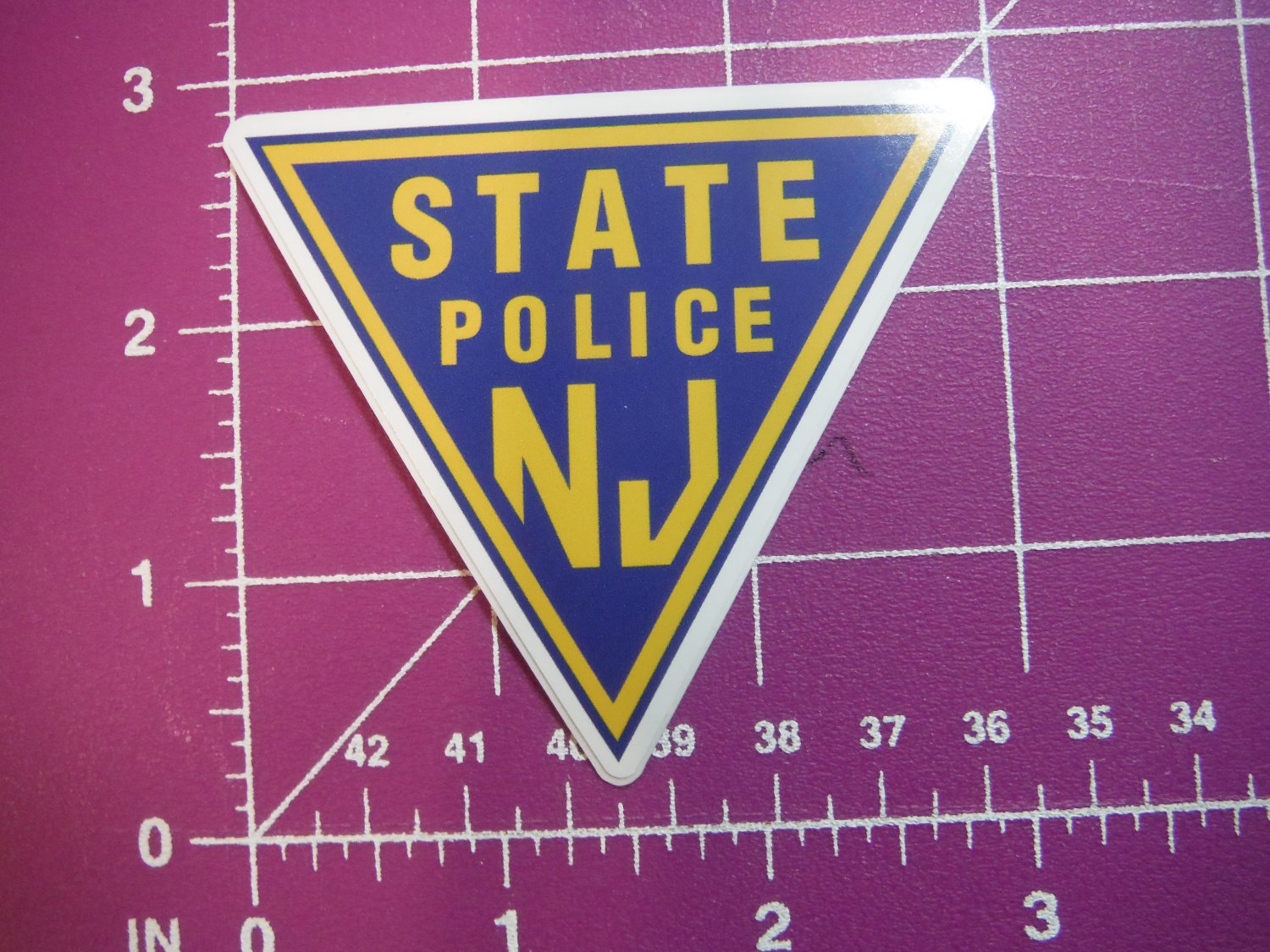 New Jersey State Police 3" vinyl decal