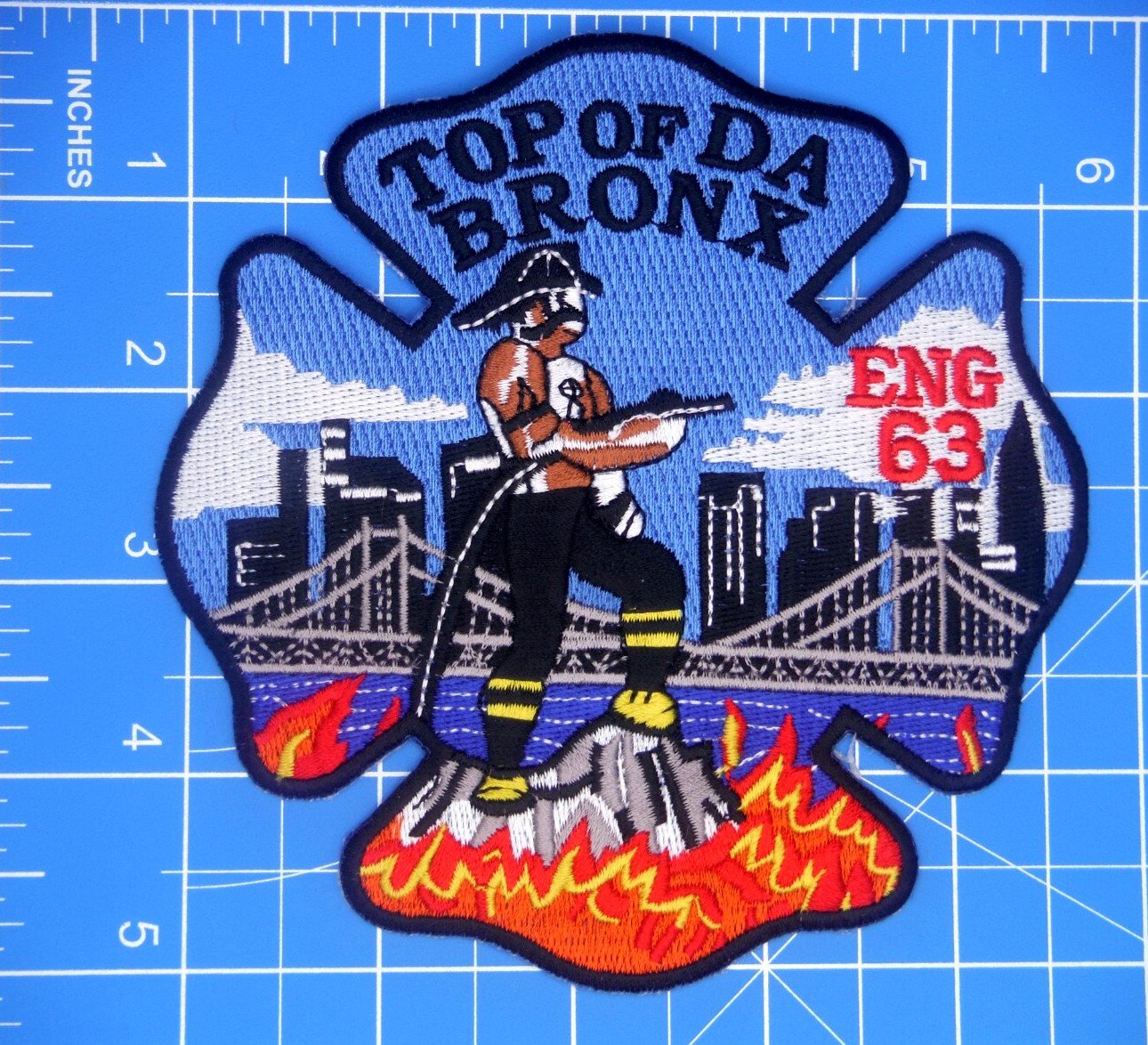 FDNY New York City Fire Department Engine 63 Top of Da Bronx patch
