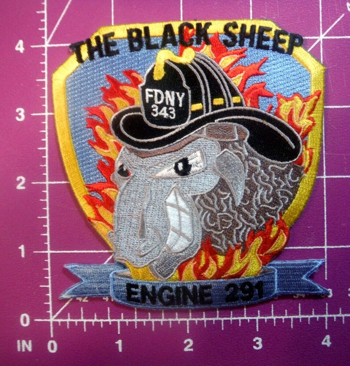 FDNY-New York City Fire Department Engine 291 The Black Sheep patch-B
