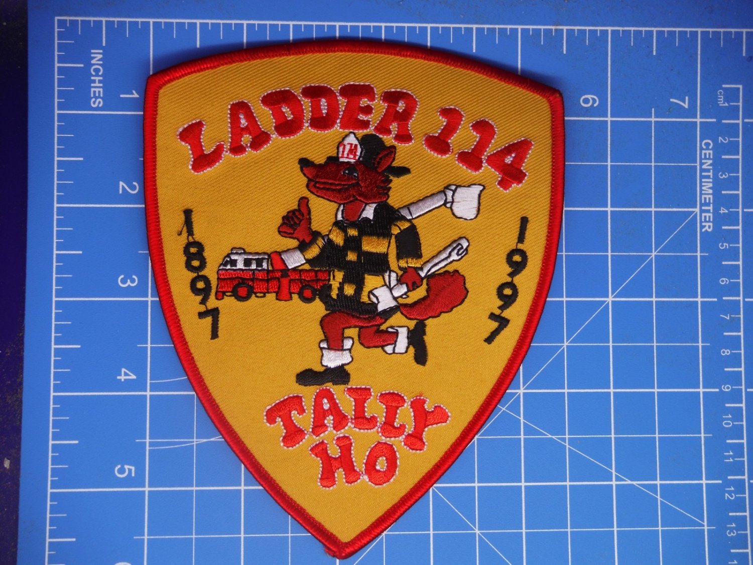 FDNY Ladder 114 Tally Ho patch-B