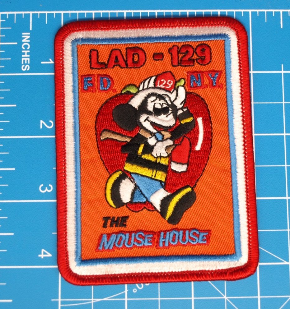 FDNY New York City Fire Dept Ladder 129 The Mouse House patch