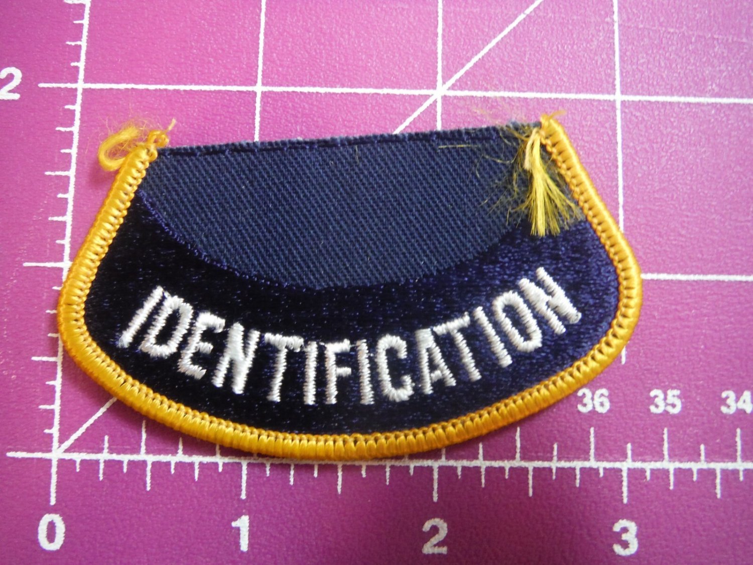 Vintage Police patch rocker-IDENTIFICATION-section