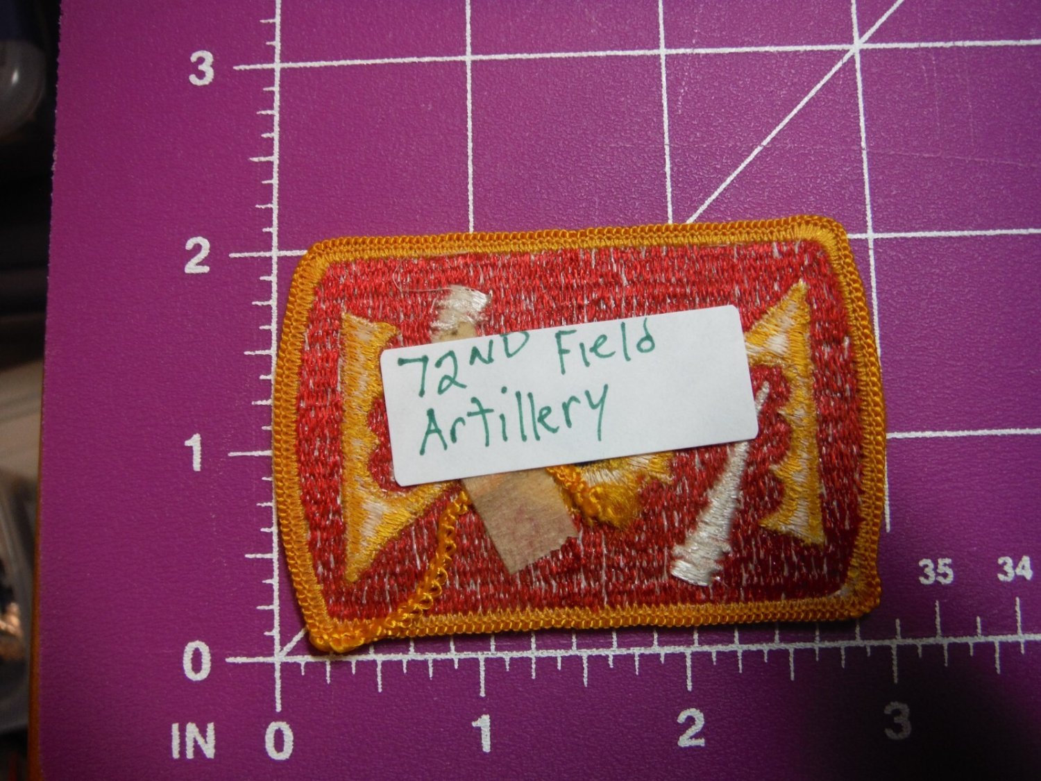 US Army 72nd field Artillery unit patch