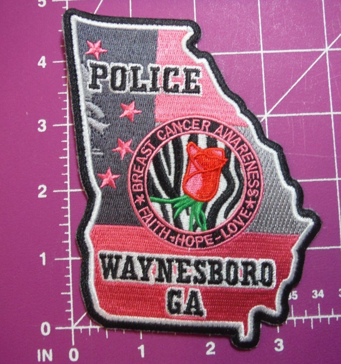 Waynesboro Georgia POLICE B.C.A. shoulder patch