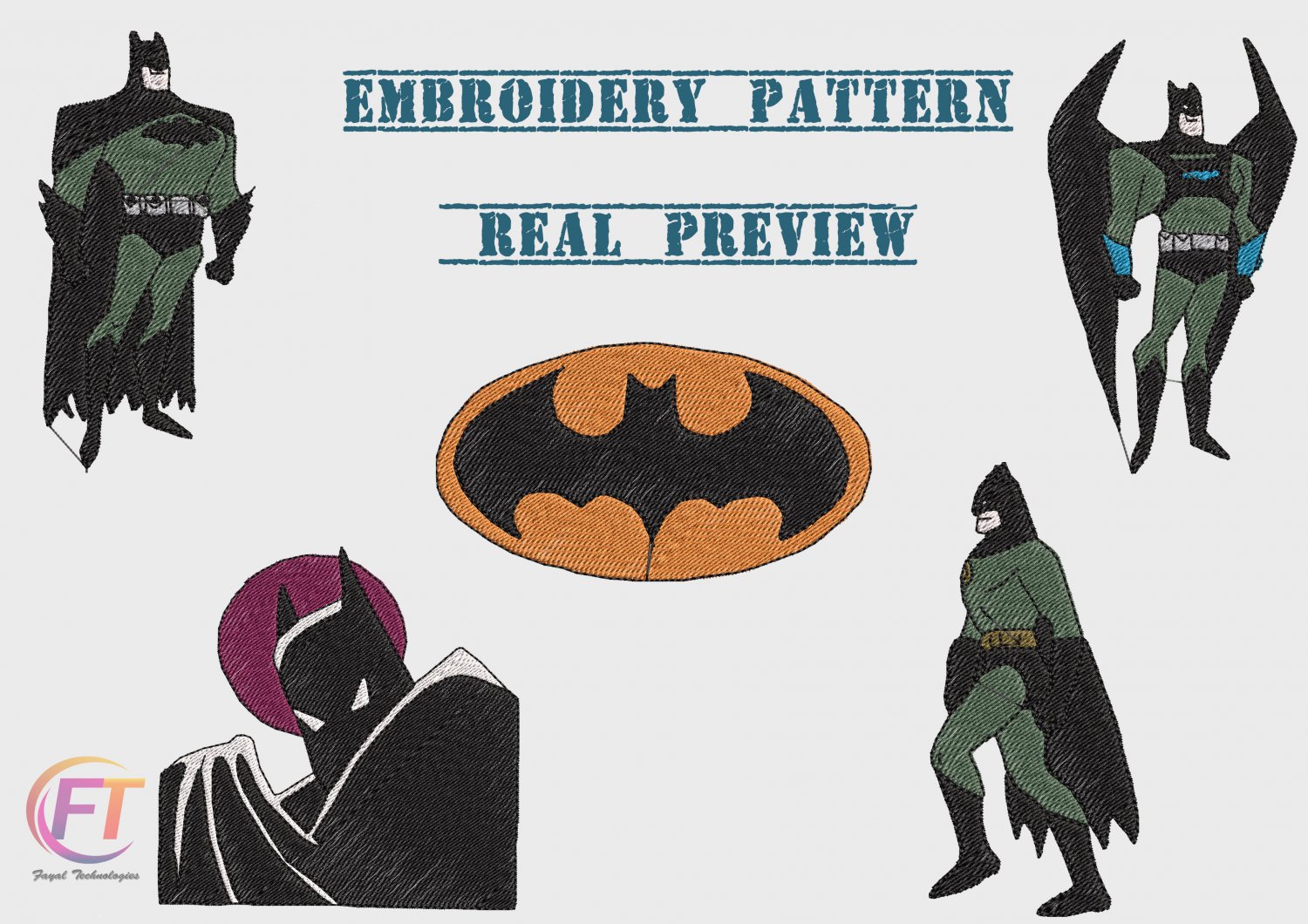 embroidery design patterns for machine: batman superman robin supergirl ...