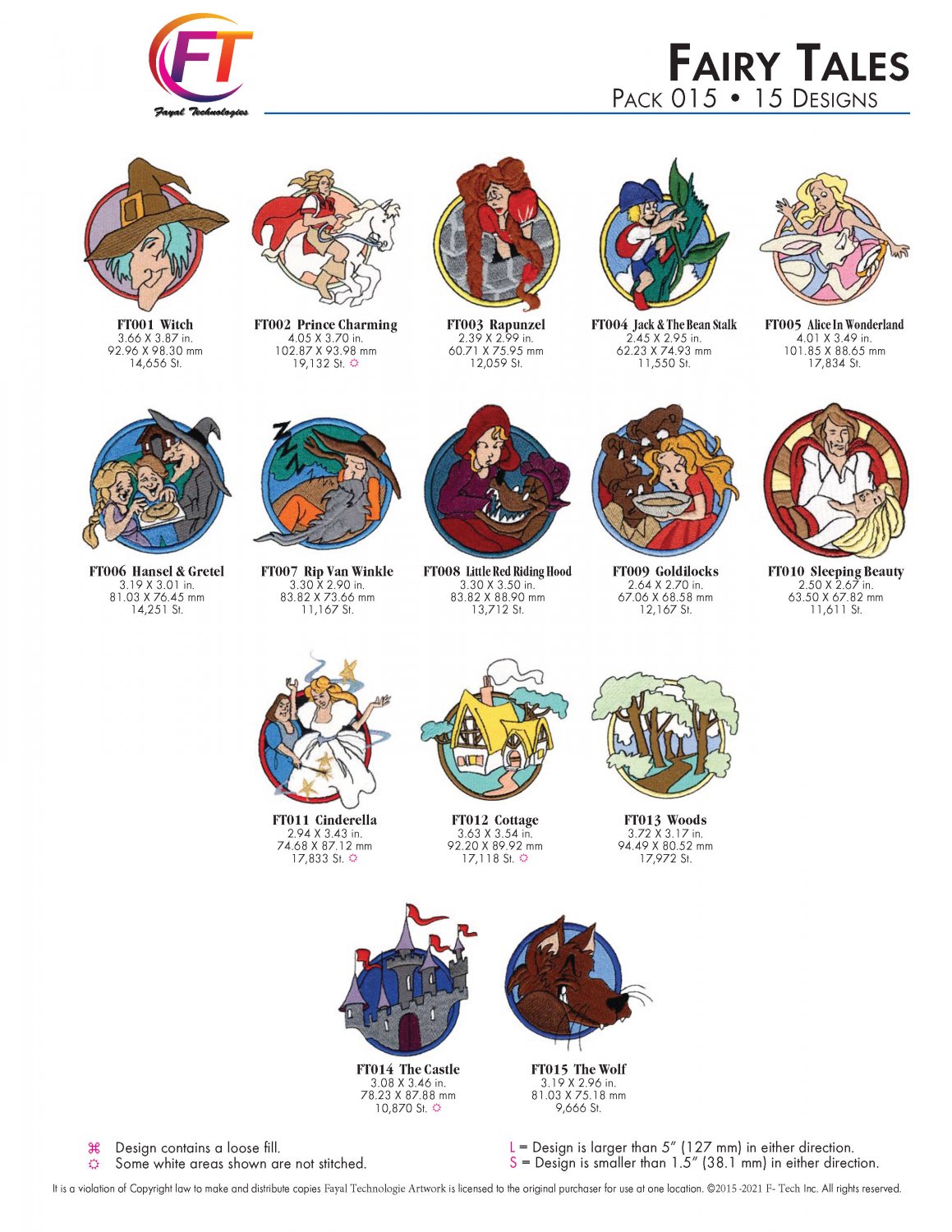 Embroidery Designs Patterns Fairy Tales Pack n: 15 For All Your ...