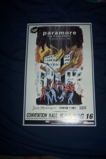 Paramore "The Last Riot" Tour Poster