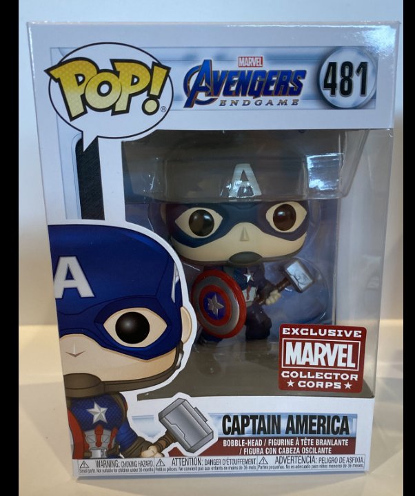 Avengers Endgame Captain America w/Mjolnir #481 Funko Pop! Collection ...